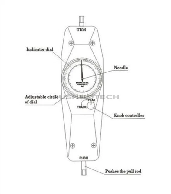 ALB-40 DIAL PUSH Pull Gauge New 18KG/40 Force Gauge Lbs Force Meter ...