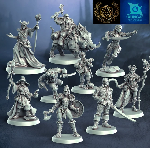 FANTASY CHARACTER PACK | Fantasy Adventures | Punga Miniatures $90.00 ...