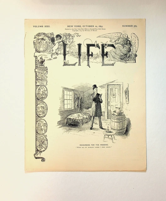 LIFE MAGAZINE OCT 12 1893 FN+ 6.5 £120.42 - PicClick UK