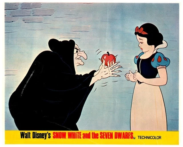 Snow White And The Seven Dwarfs Original Lobby Card Walt Disney Evil