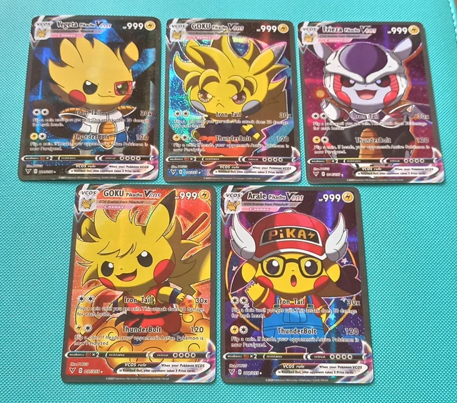 CARTES POKEMON PIKACHU Pika Dragon Ball Z Dbz Holo Prism Manga Kawaii ...