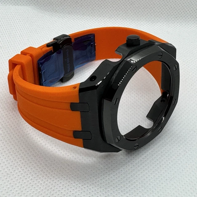 CASIO G-SHOCK GA-2100 (Casioak) Mod Kit - Case + Strap Upgrade - Orange ...