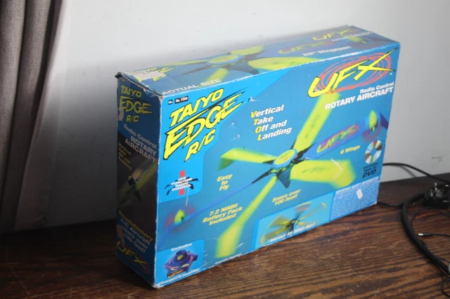VINTAGE TAIYO EDGE R/C UFX Radio Control Rotary Aircraft Remote Control ...