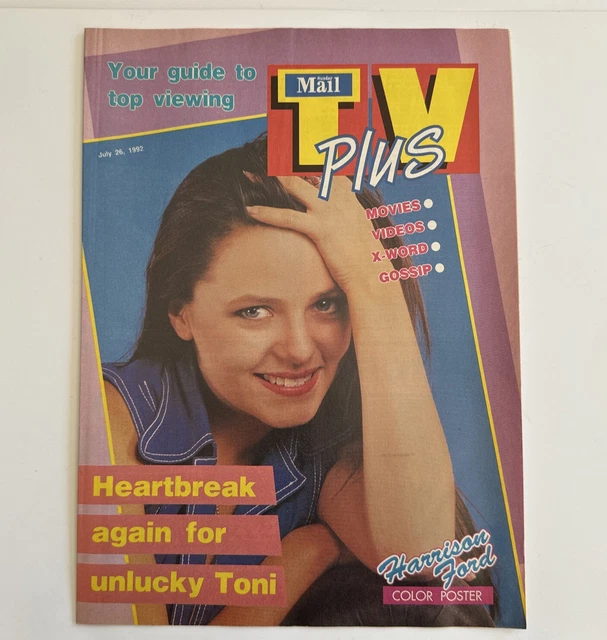 TV PLUS SUNDAY MAIL Vintage Australian Magazine July 1992 Harrison Ford ...
