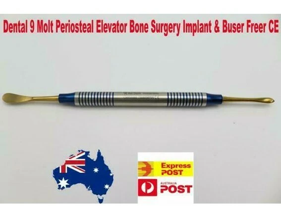 DENTAL 9 MOLT Periosteal Elevator Bone Surgery Implant & Buser Freer ...
