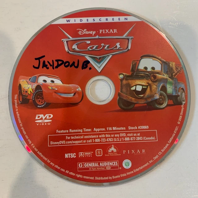 DISC ONLY - Cars Disney - Pixar DVD $2.99 - PicClick CA