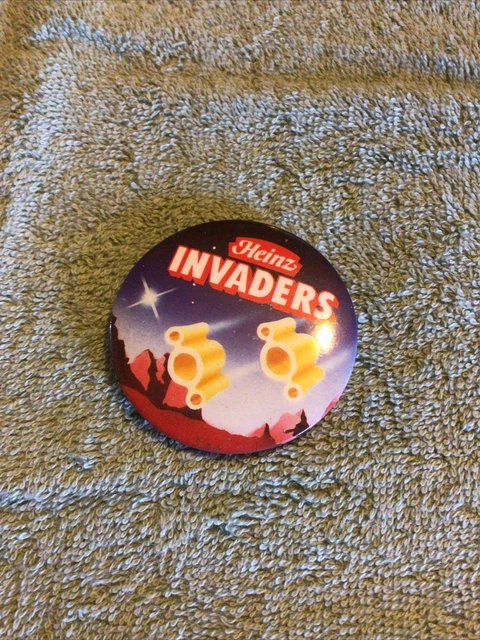 HEINZ INVADERS tin badge circa late1980s./early 1990s £1.50 - PicClick UK
