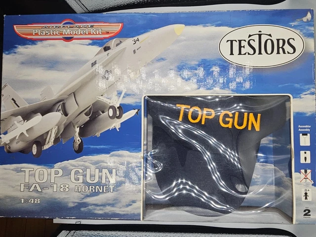 TESTORS AIRPLANE PLASTIC Model Kit Top Gun FA-18 Hornet 1:48 Including ...
