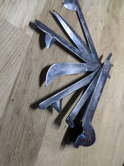 ANCIEN COUTEAU FLAMME de vétérinaire tout acier EUR 19,00 - PicClick FR