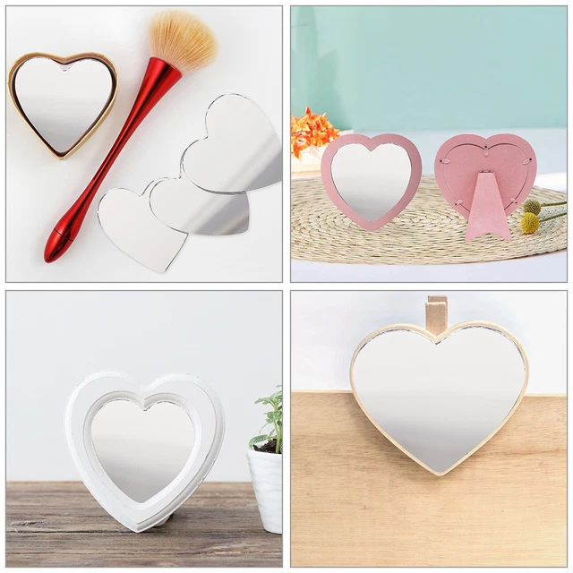 30 PCS SPECIAL-SHAPED Display Mirror Mini Bulk Heart Compact Craft ...