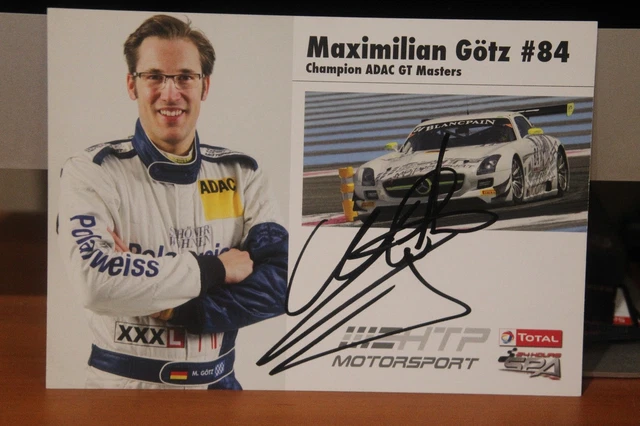 MAXIMILIAN GOTZ #84 HTP motorsports Mercedes GT3 Signed Driver Card 1 ...