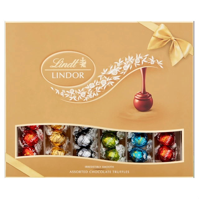 LINDT LINDOR ASSORTED Chocolate Truffles Gift Box – 525g – Christmas, Gift £19.35 - PicClick UK