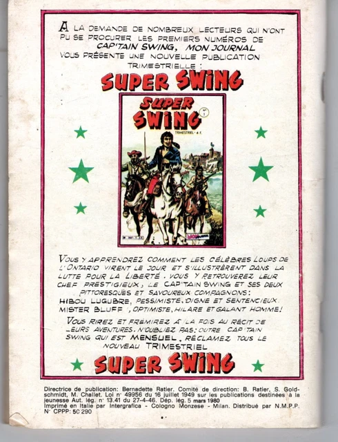 CAPTAIN SWING 165 (1ère série 1980) PASSIONNANT EUR 8,99 - PicClick FR