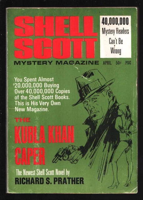 SHELL SCOTT MYSTERY Magazine #3 4/1966-Kubla Khan Caper-Richard S ...