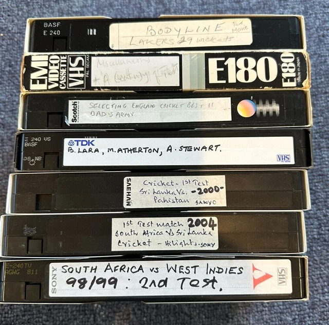 LOT OF PRE Recorded CRICKET VHS Video Tapes - Assorted Titles - Rare ...