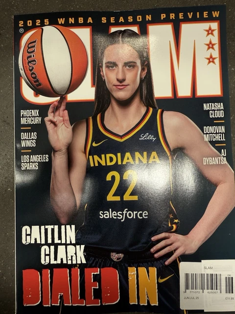 CAITLIN CLARK SLAM Magazine #256 June 2025 WNBA Season Preview £13.99 ...