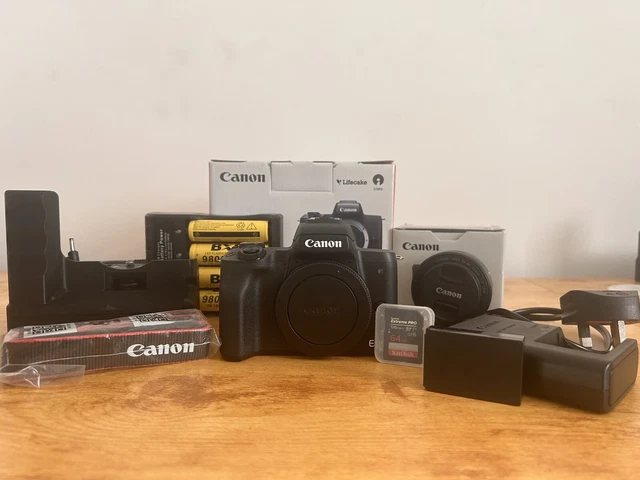 CANON EOS M50 24.1MP Mirrorless -Black (EF-M 22mm F/2.0) + EXTRA ...
