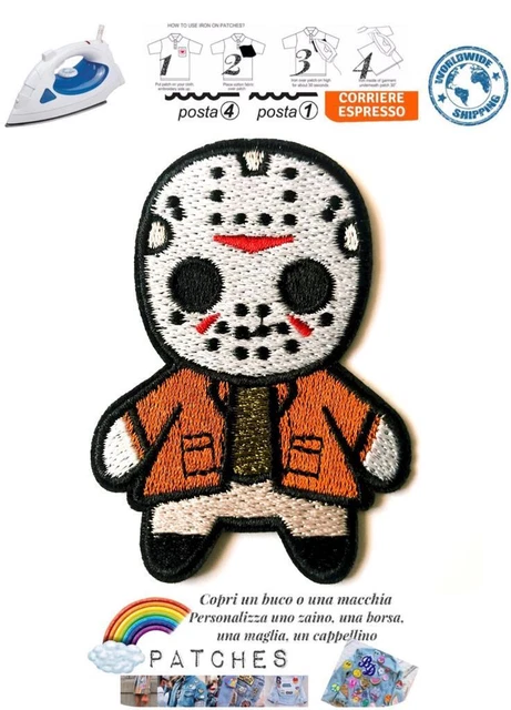 PATCH JASON VOORHEES Friday the 13th horror movie toppa termoadesiva ...