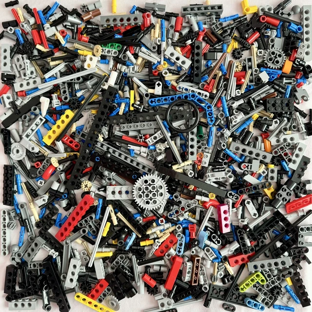 LEGO TECHNIC 500G Bundle Bricks Beams Plates Pins Gears Small Pieces ...