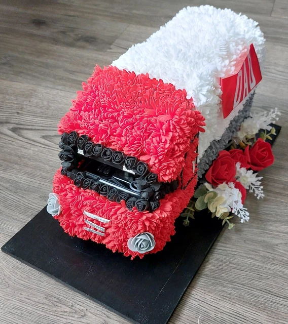 TRUCK LORRY VAN Funeral Flower Tribute. Any Name Added £55.00 - PicClick UK
