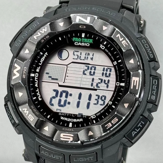CASIO PROTREK PRG-250 Orologio da polso nero solare duro USATO EUR 173 ...