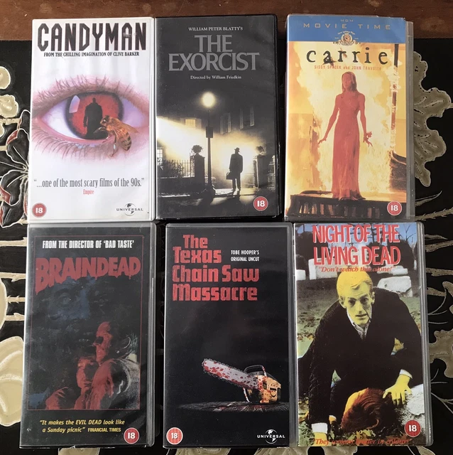 VHS JOBLOT CANDYMAN Exorcist Braindead Texas Chainsaw Night Living Dead ...