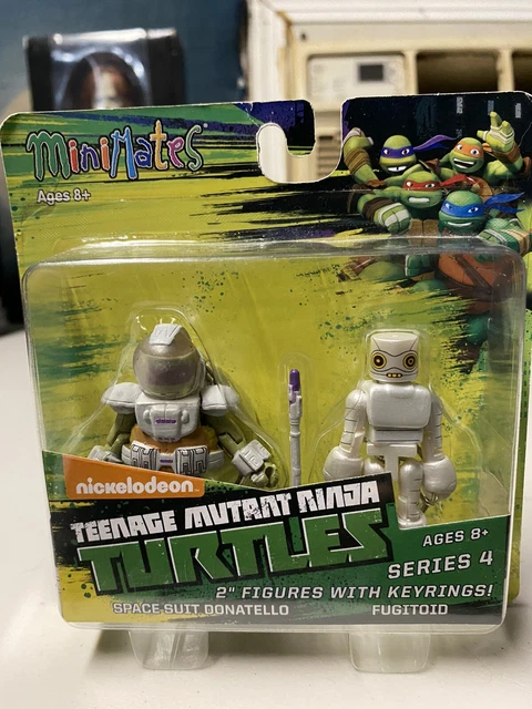 MINI MATES TMNT Space Suit Donatello and Fugitoid 2" figures w/Keyrings ...
