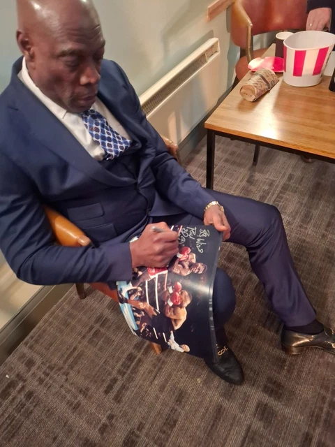 FRANK BRUNO MBE signed image with COA certificate, boxing memorabilia £ ...