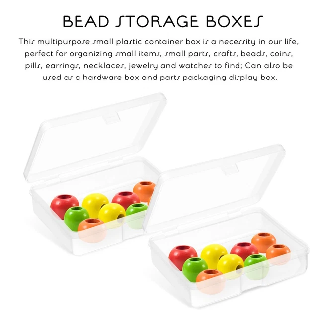 24 PCS CLEAR Lid Packaging Boxes Plastic Storage Bead Containers $26.38 ...
