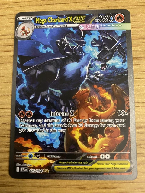MEGA CHARIZARD X ex 125/094 Me02: Phantasmal Flames Holo £369.00 ...