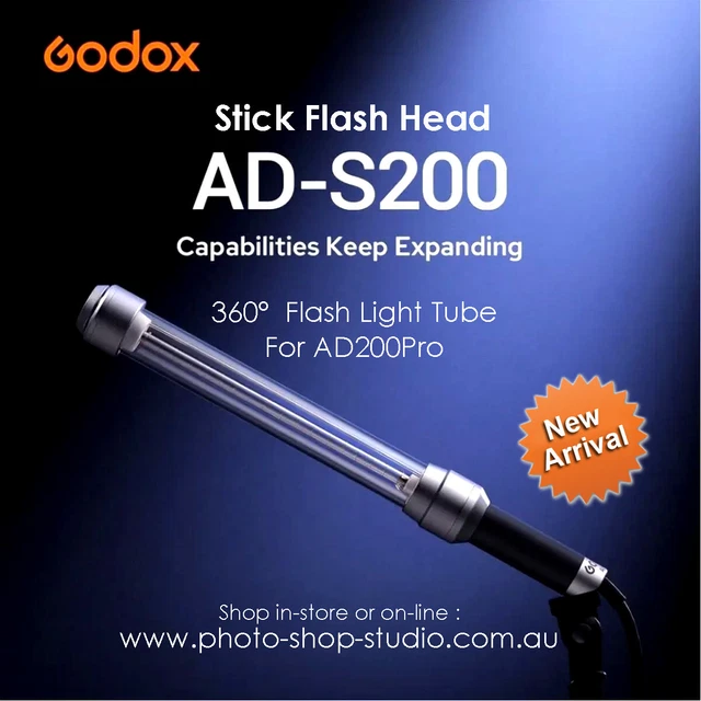 AU*GODOX AD-S200 200WS Stick Flash Head for AD200/AD200Pro (5800K) $620 ...