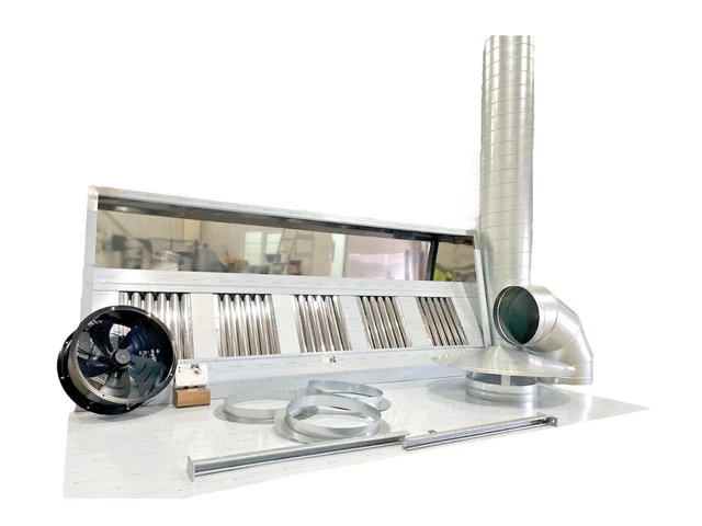 COMMERCIAL KITCHEN CANOPY/ Hood Complete Extraction Kit- 12 Ft £1,649. ...