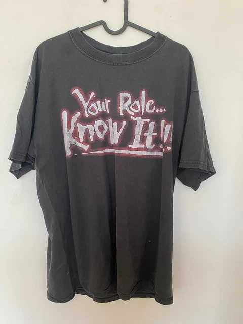 VINTAGE 2000 WWF Wwe The Rock Your Role... Know It!!! Wrestling T-Shirt Black Xl £89.99 ...