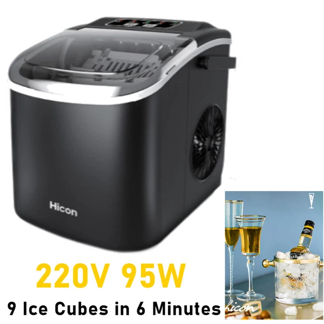 220V 95W PORTABLE Automatic Ice Maker Machine Self-Cleaning W/UV ...