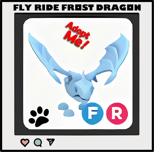 ROBLOX ADOPT ME - Fly Ride Frost Dragon EUR 20,59 - PicClick FR