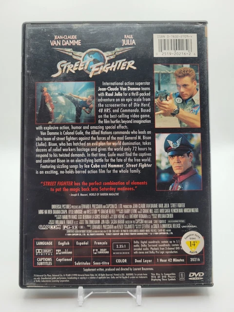STREET FIGHTER DVD - 1998 - Collectors Edition Bilingual Widescreen Van ...