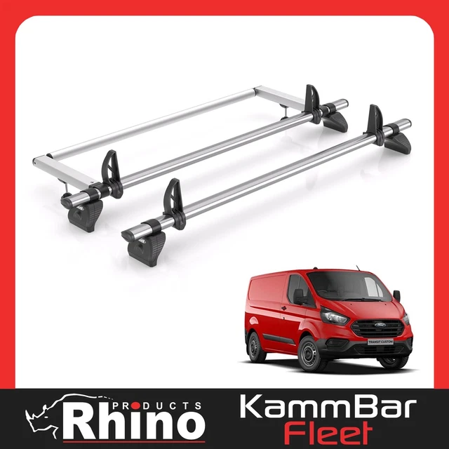 Ford Transit Custom Roof Rack For Low Roof 2x Bars Roller Loadstops