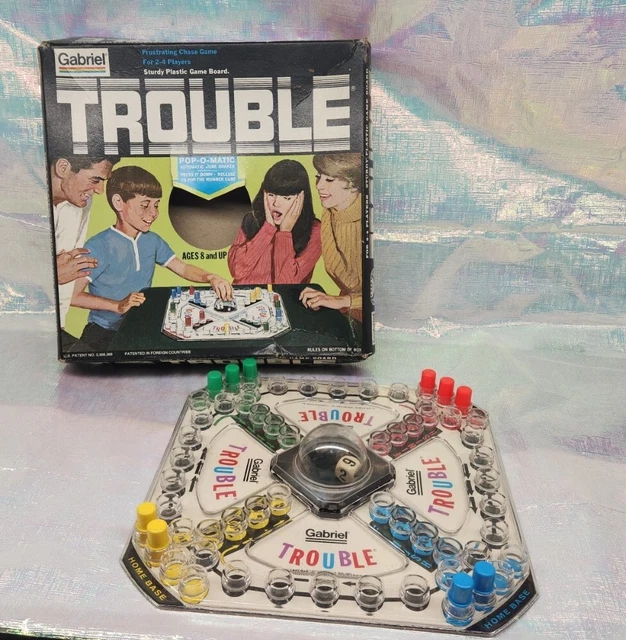 VINTAGE TROUBLE BOARD Game No. 7310 Missing Some Pieces &has An Odd ...
