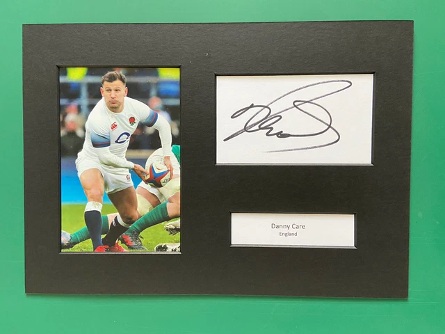 DANNY CARE - England & Harlequins Rugby Signed A4 Display Mount +Coa £ ...
