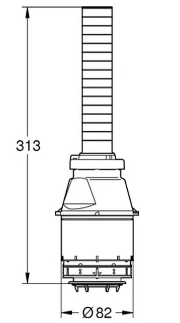 GROHE DAL SERVO-SET Ablaufventil - Heberglocke Hebeglocke Ablaufglocke ...