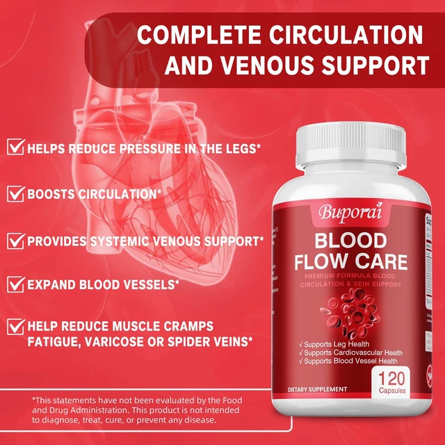 BLOOD FLOW CARE - Circulation Supplement Cardio Care Formula For Heart ...