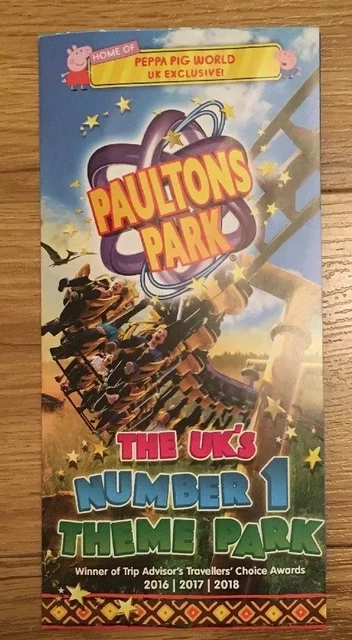 PEPPA PIG WORLD / Paultons Park England - Fold Out Map / Flyer new for ...