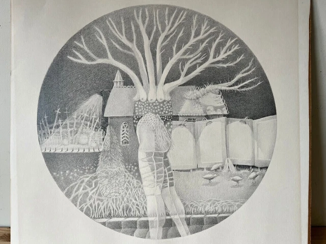 1974 TOM PERKINSON Surrealist Graphite Pencil drawing surrealism £610. ...
