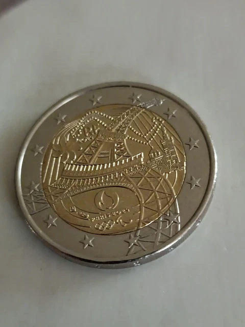 PIÈCE 2 EUROS JO 2024 JEUX OLYMPIQUES DE PARIS 2024 PIÈCE- COMMÉMORATIVE EUR 1.000,00 - PicClick DE