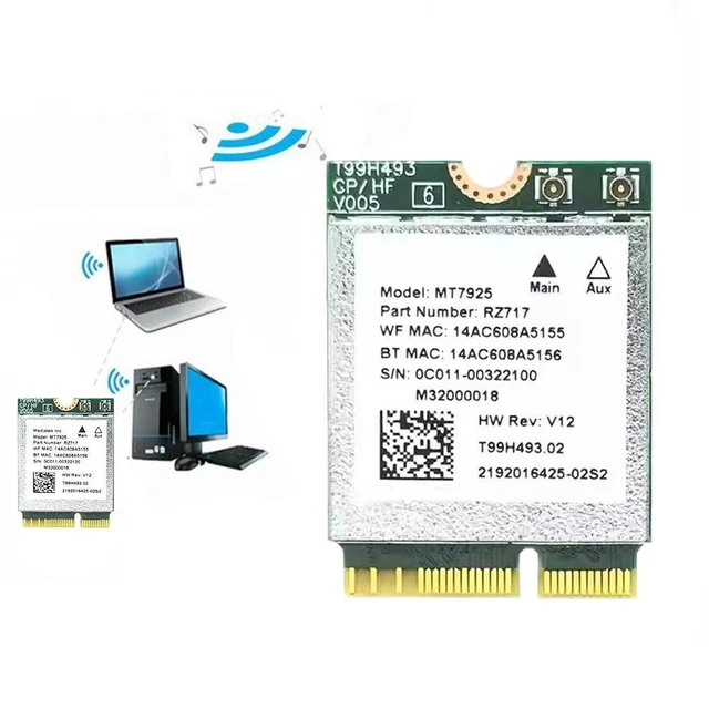 WIRELESS MODULE ADAPTER Card For Win10/Win11 with WiFi 24G/5G Support ...