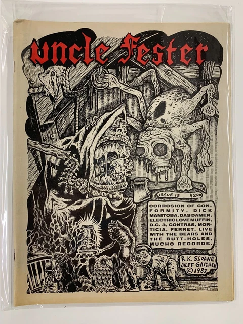 VINTAGE UNCLE FESTER Fanzine Punk Magazine #13 1987 Les femmes R.K ...