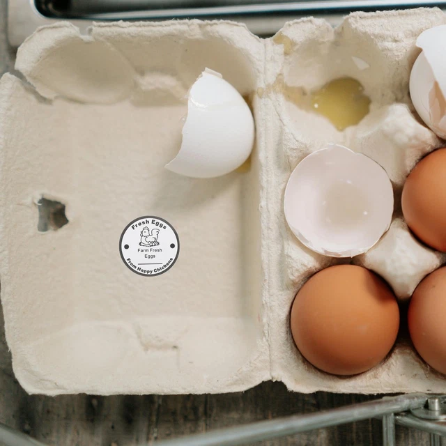 EGG CARTON LABELING Market Packaging Stickers Cartons for Chicken Eggs ...