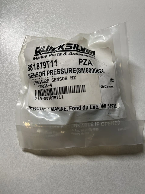 MERCURY MERCRUISER QUICKSILVER Pressure Sensor 0-100 PSI OEM 881879T11 ...