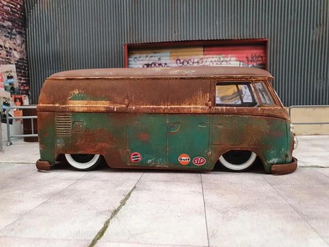 VW COMBI T1 1/18 rat rod modified custom barn find 1/19 volkswagen ...