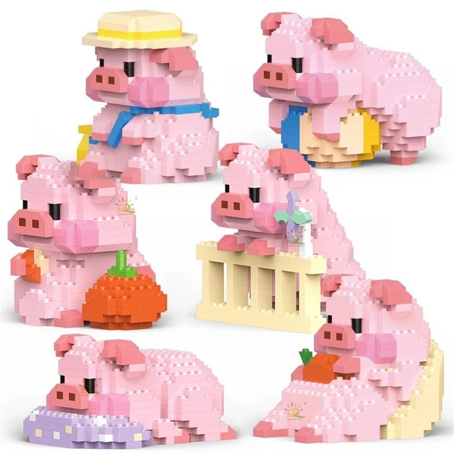 DIY PIG BRICKS Mini 3D Model Bricks City Construction Toys Children ...